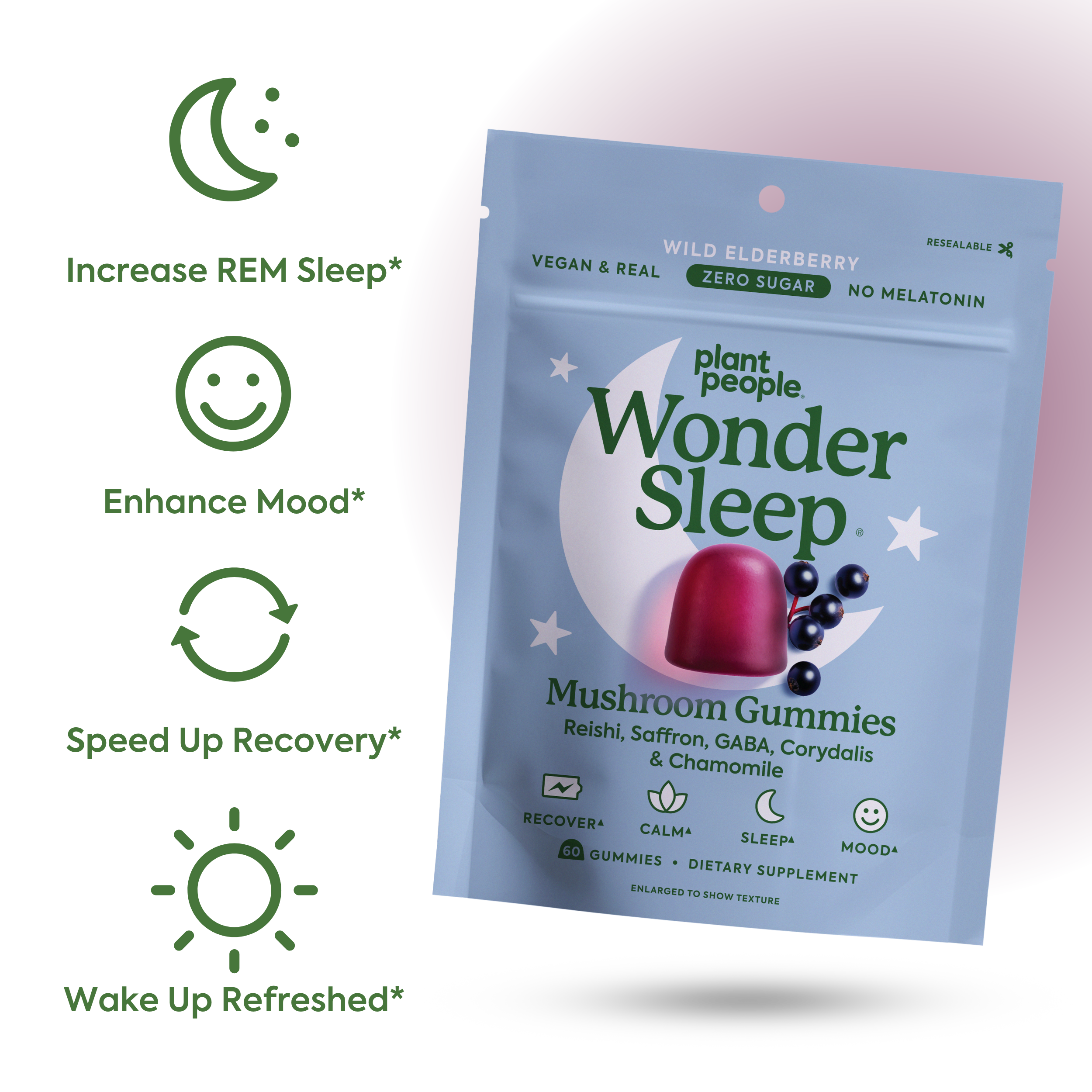 Melatonin-Free Sleep Gummies | Zero Sugar | WonderSleep – Plant People